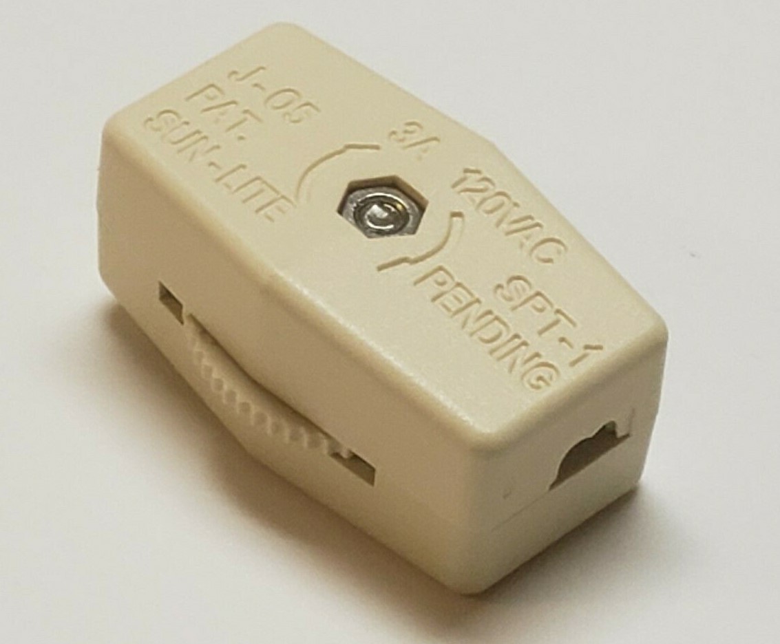 IVORY IN LINE LAMP SWITCH FOR SPT-1 LAMP CORDS NEW 30053J | eBay