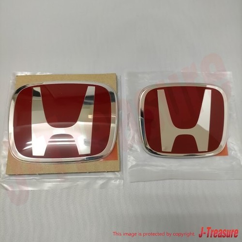 HONDA CIVIC FD2 TYPE-R 2006-2011 Genuine Front & Rear Red Emblem Badge ...