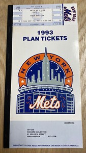 1993 New York Mets Season Ticket Booklet | eBay