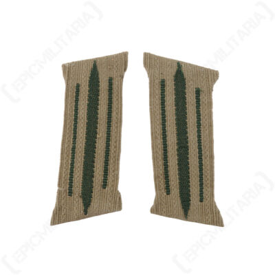 Repro WW2 German Pre-Made Generic Bevo Litzen Collar Tabs - Dark Green ...