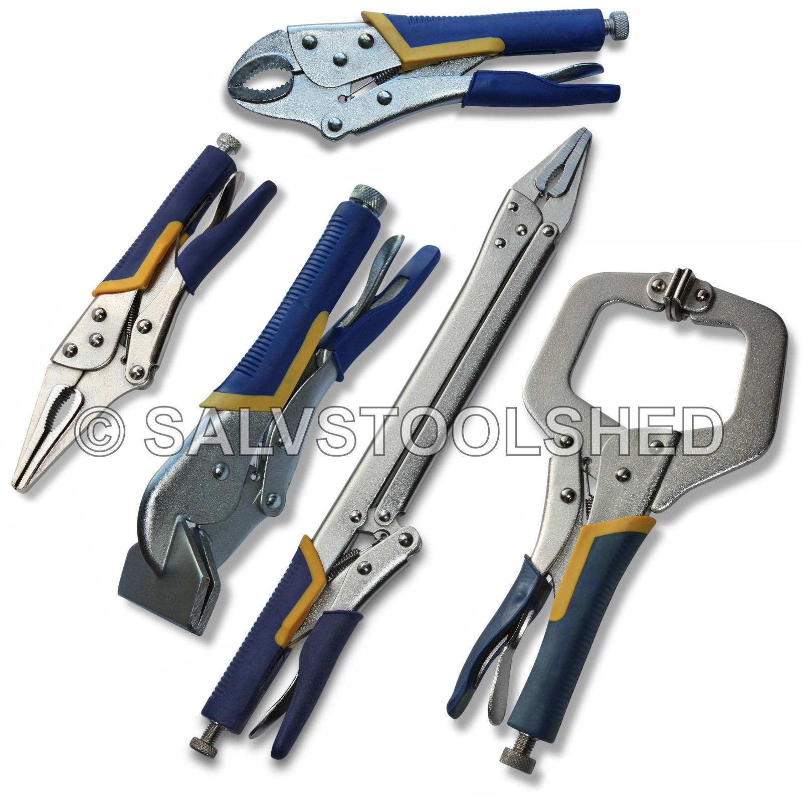 Long Nose Curved Jaw C Type Flat Jaw Locking Pliers Vice Lock Grip ...