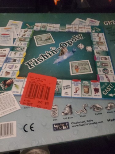Fishin-Opoly Property Trading Board Game Fishing Themed Monopoly Style ...