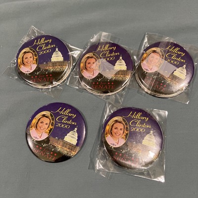 2000 Hillary Clinton 3" / "New York- U.S. Senate" Campaign Buttons ...