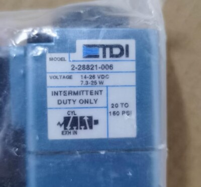 Original New TDI 2-28821-006 14-26VDC solenoid valve 2 28821 00 | eBay