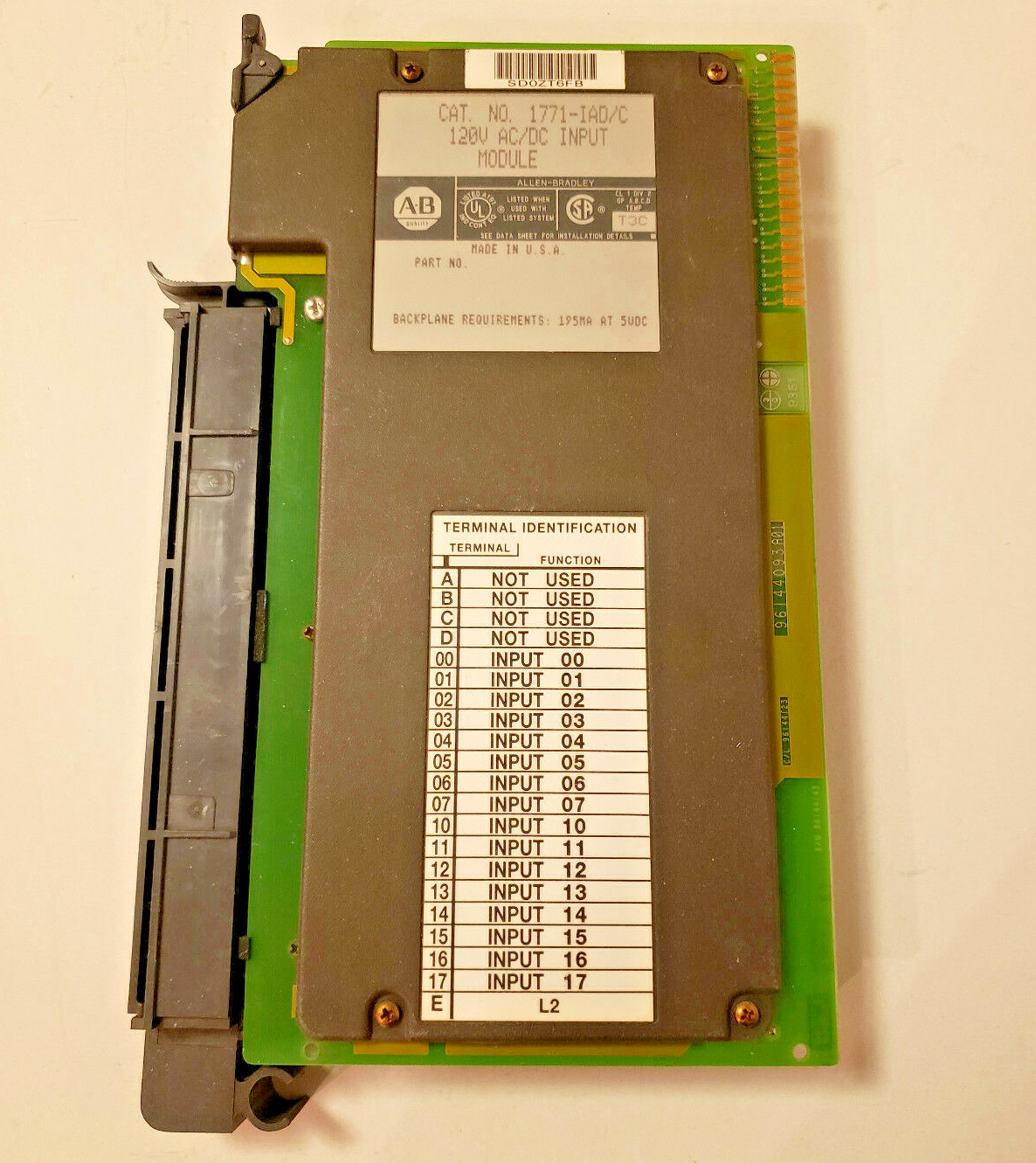 Allen Bradley 120V AC/DC Input Module 1771-IAD/C | eBay