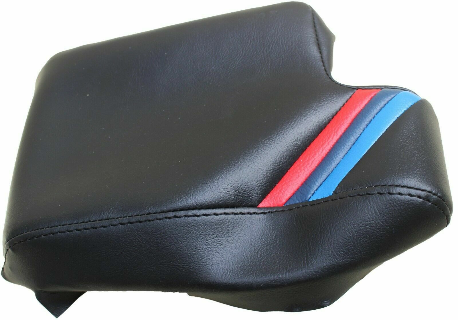 Black w/M Style Stripes Real Leather Center Console Cover For 92-99 BMW ...