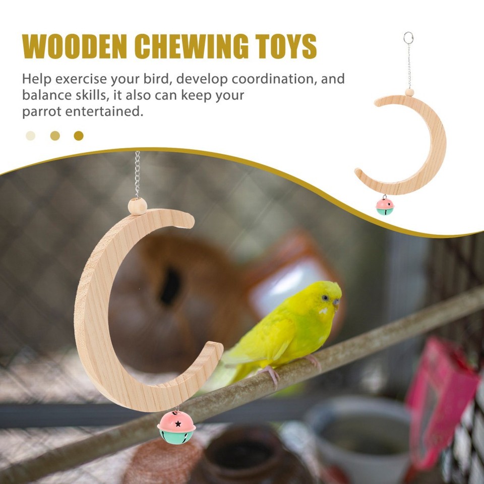 Bird Cage Playing Swing Parrot Cage Hanging Toy Bird Bite Resistant ...