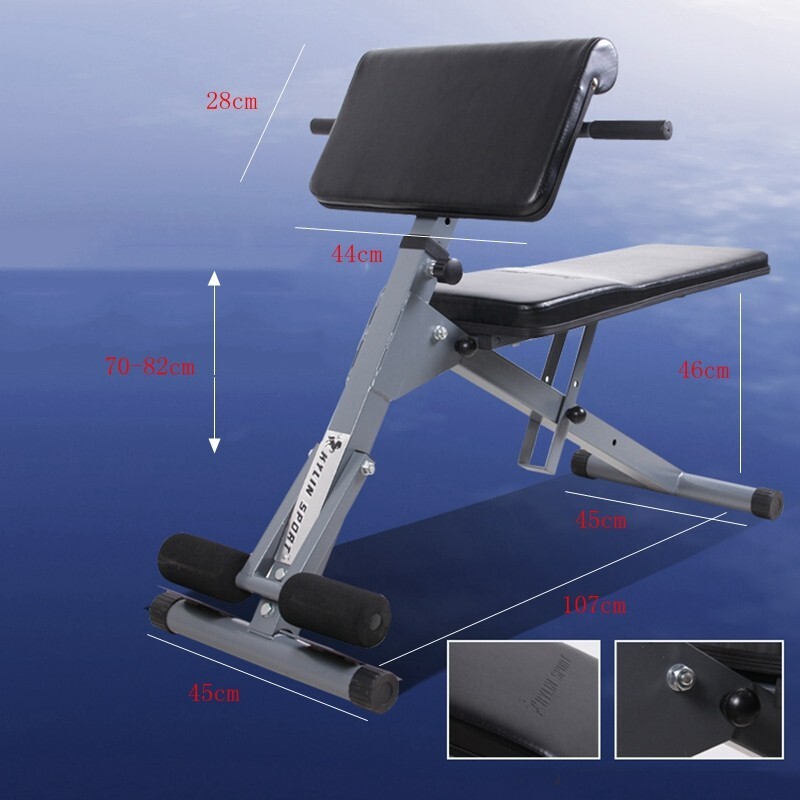 Multifunctional Roman Chair Foldable Reclining Board Fitness Dumbbell ...