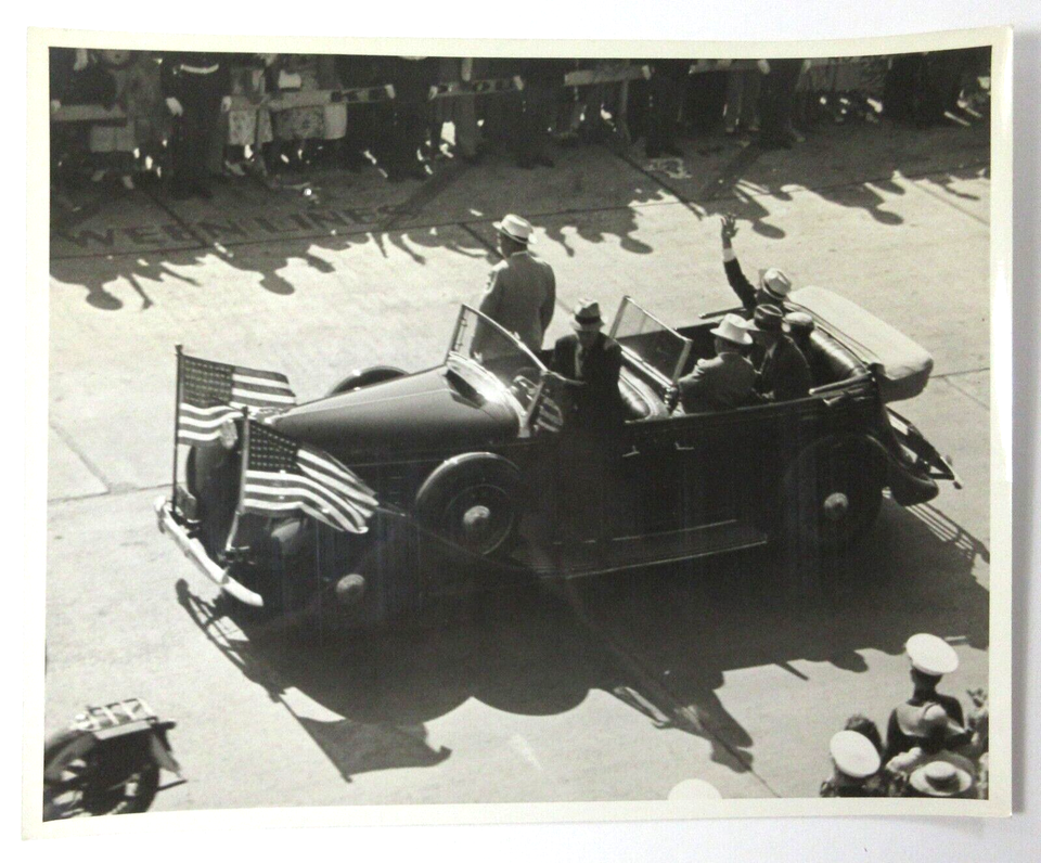 Franklin Delano Roosevelt FDR Limo Parade Car Photo Secret Service 1930 ...