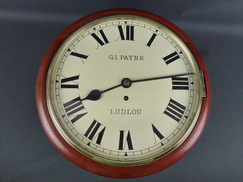 Antique English pub clock with a mustache movement Grimshaw & Baxter ...