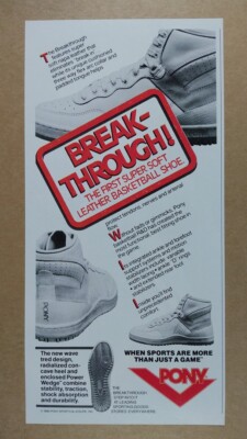 1985 Pony Breakthrough Basketball Shoe vintage print Ad | eBay