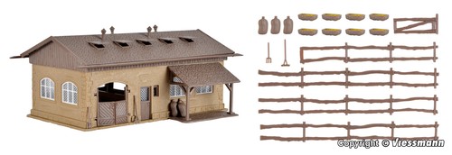 Vollmer 43740 Ho Scale At The Farm: Pigsty With Pigs And Fence | eBay