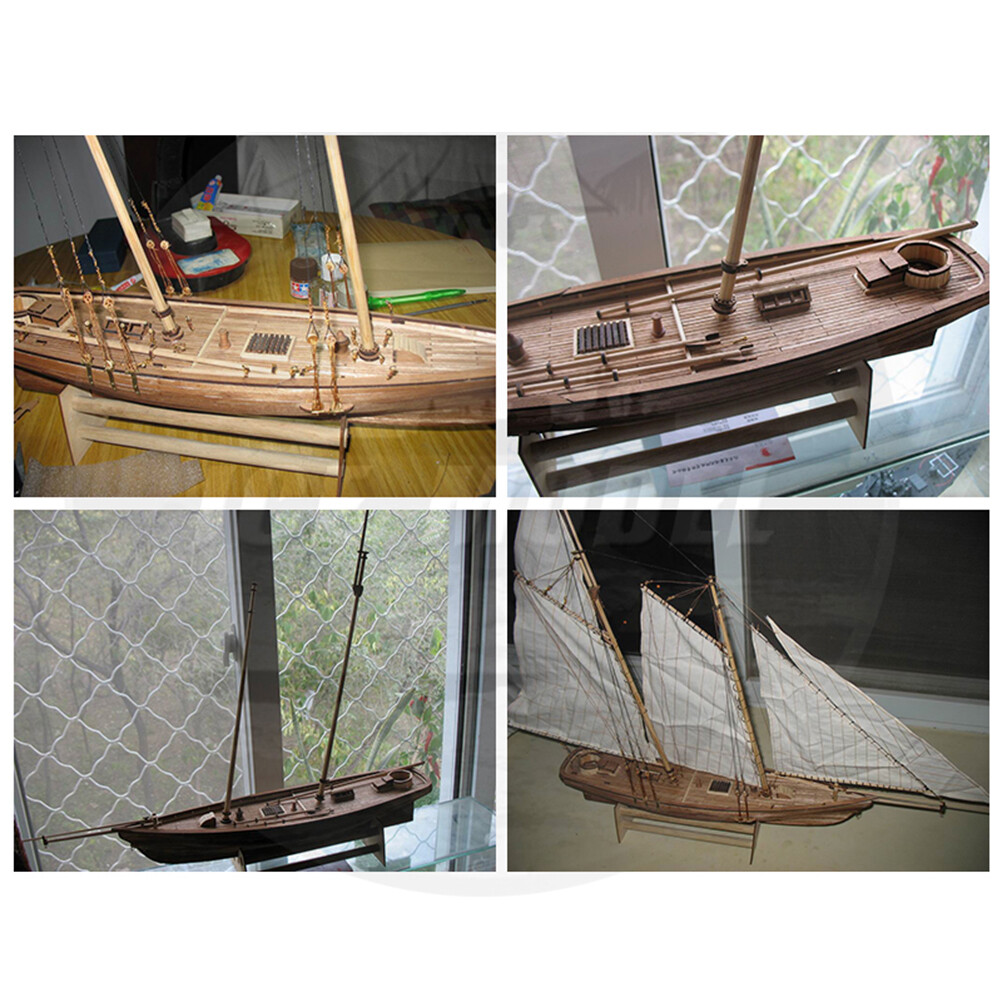 Wooden Sailboat Ship Kit For Kids DIY Model Decoration Boat With Easy ...
