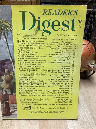 Readers Digest January 1950 Wiley Rutledge Henry Kaiser Sam Wagshal ...