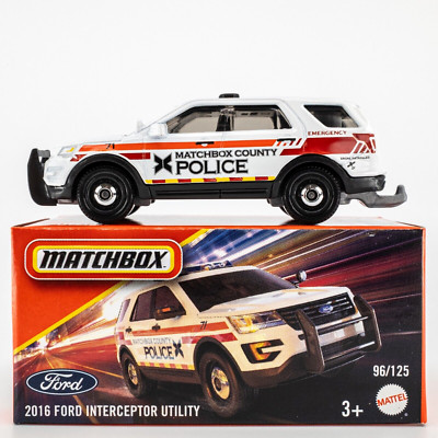 2025 Matchbox Power Grabs #96 2016 Ford Interceptor Utility WHITE ...