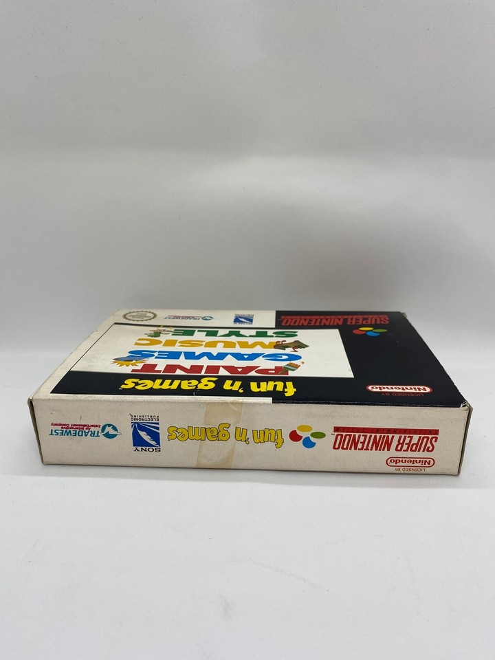 Fun 'N Games - Paint Games Musik Style super nintendo Snes - Pal UK Cib ...