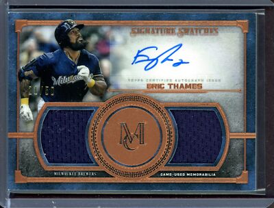 ERIC THAMES 2019 Museum Collection Signature Swatches AUTO Copper #ET ...