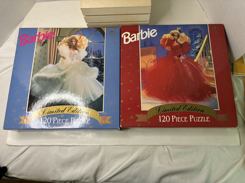 2 Vintage 1988 & 1989 BARBIE DOLL 120 Piece Puzzle Limited Edition ...