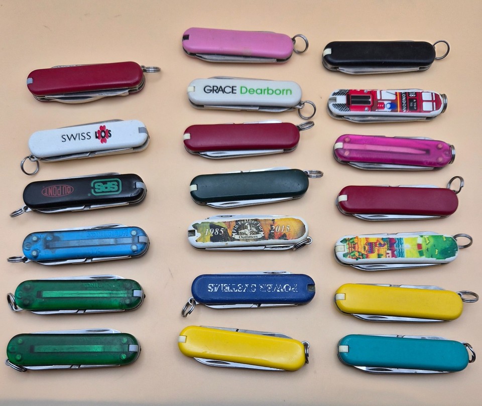 Lot of 20 Victorinox- Swiss Army Knives (SAK) - Various 58mm (006) | eBay