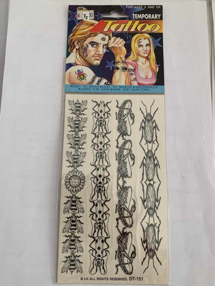 Temporary Tattoo Removable Sticker Arm Body Leg Tattoos 6 Patterns ...