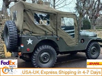 Soft Top For Jeep Willys M38A1/M38/CJ5 +Door Frame- Zipper Windows ...