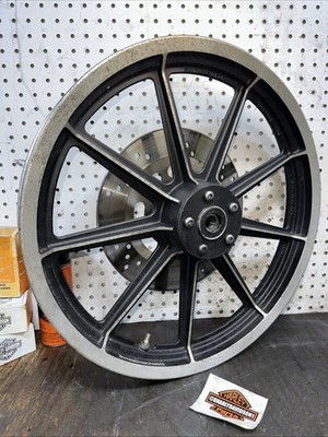 Harley 9 spoke 19" 19x2.15 front wheel 43338-83 Mag Rim Sportster FXR ...