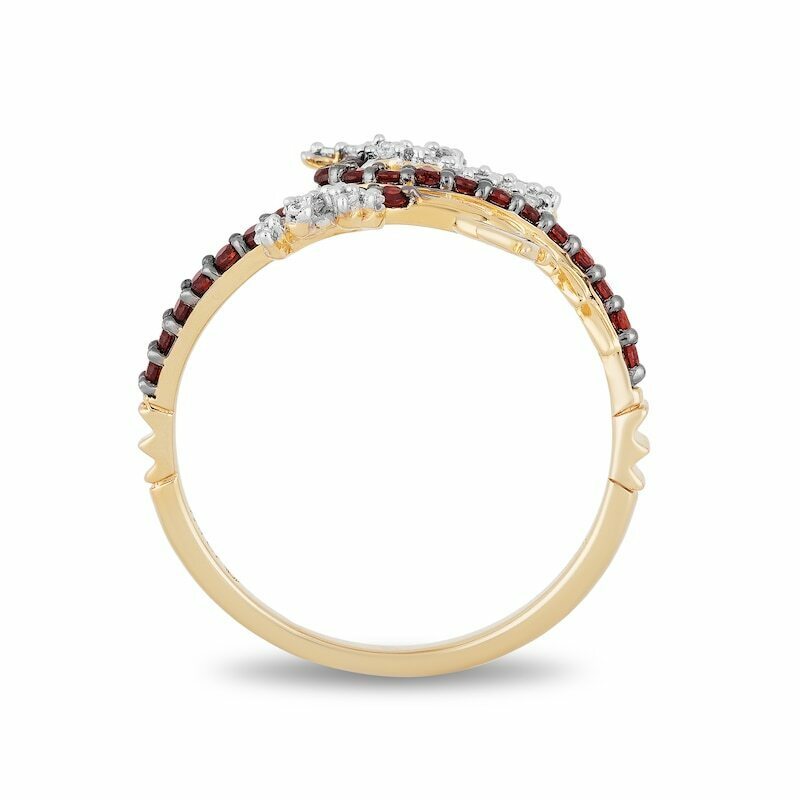 0.70CT Round Cut Red & White Flying Dragon Ring 14K Yellow Gold Finish ...