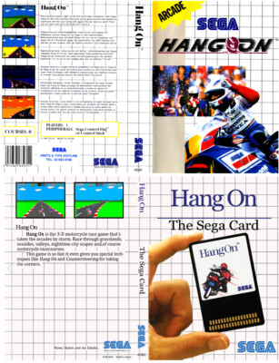 - Hang On Master System Box Art Insert Case Cover Art Image only | eBay UK