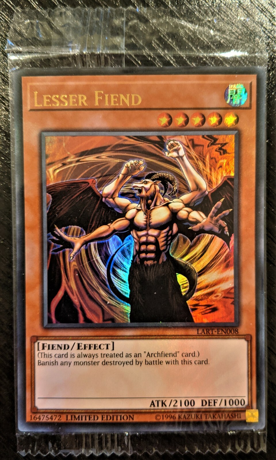 YuGiOh Lesser Fiend Ultra Rare Limited Edition LART-EN008 Lost Art ...
