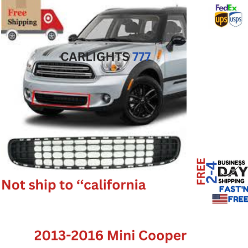Fits Mini Cooper Countryman Paceman Bumper Grille For 2013-2016 Front ...