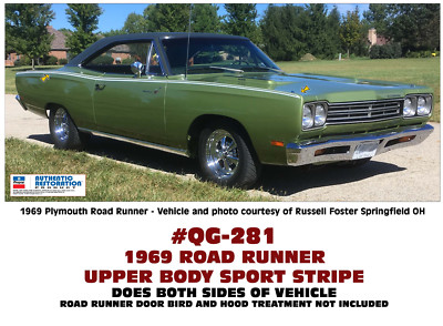 QG-281 1969 ROAD RUNNER - UPPER BODY WIDE SPORT STRIPES - DECAL ...