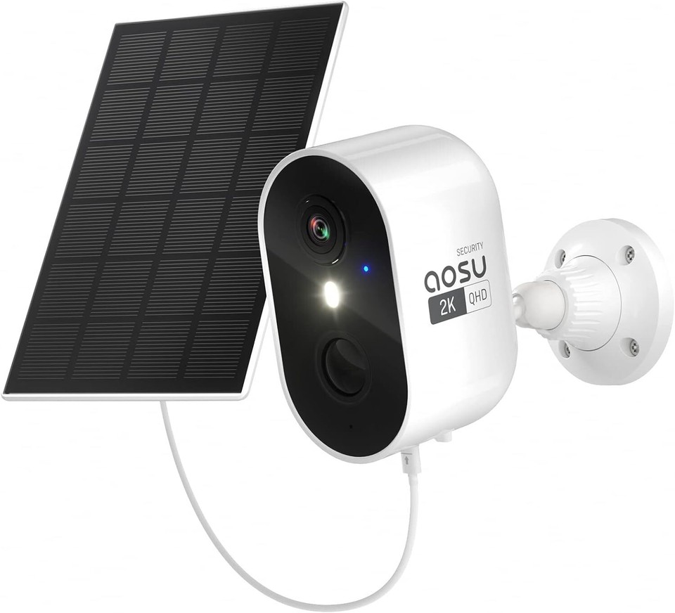 2K Solar Security Cameras Wireless Outdoor, Solar Outdoor Camera for ...