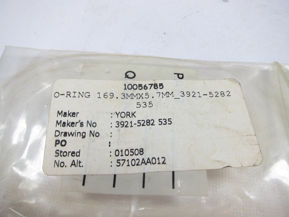 New Johnson Controls York 3921-5282-535 O-Ring 169.3MM X 5.7MM | eBay