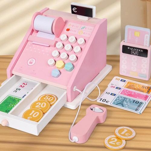 Cash Register Toy Scan Machine and Credit Card for Children Age 3 4 5 6 ...