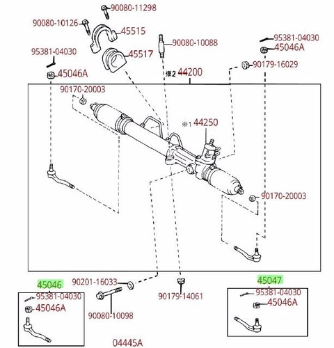Toyota Tacoma Inner & Outer Tie Rod Ends Genuine OE OEM | eBay