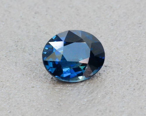 1.10ct Certified Natural Blue Sapphire OV 7x6mm Sweet Blue Color 100% ...