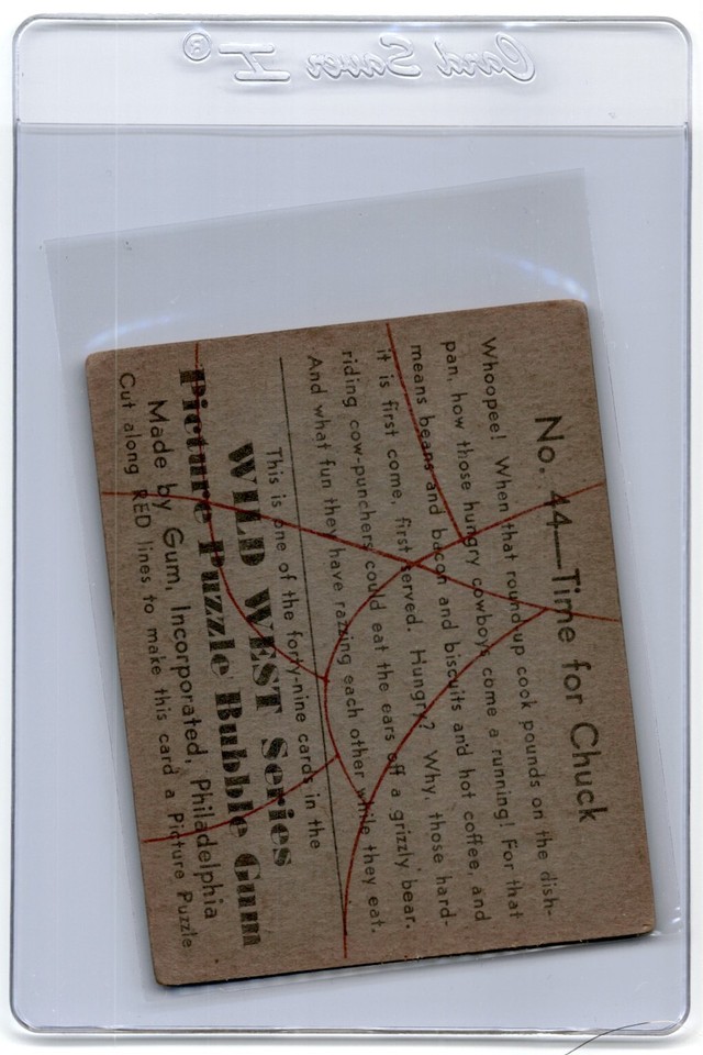 1933 Wild West Series Time for Chuck #44 | eBay