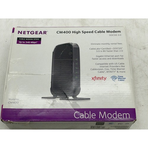 NETGEAR CM400-100NAS DOCSIS 3.0 High Spedd Cable Modem | eBay