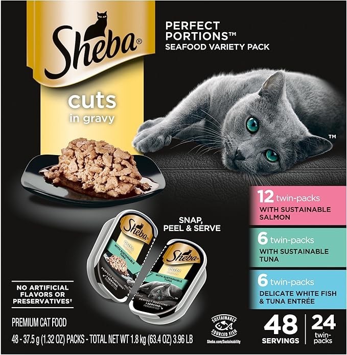 Sheba Perfect Portions Wet Cat Food Cuts in Gravy Variety Pack | eBay