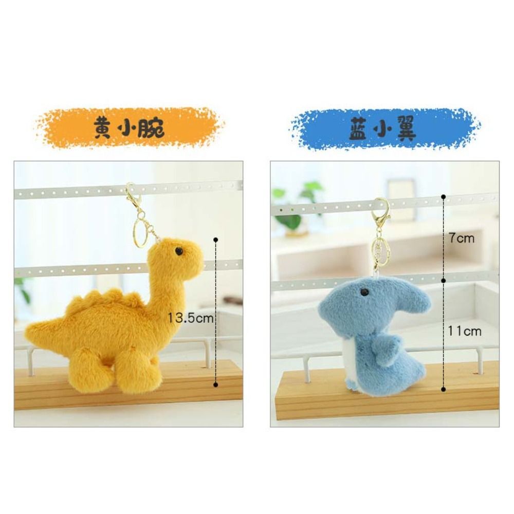 Mini Dinosaur Cartoon Pendant Plush Dinosaur Keyring Dinosaur Key Rings ...