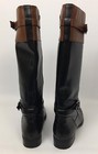 Chaps Chaya Black Brown Knee-High Tall Riding Boots Size 9 B | eBay