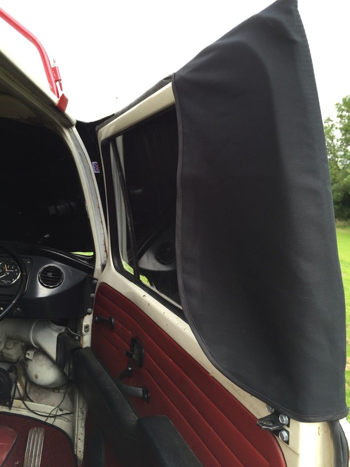 VW T2 Bay Window Screen Cover Black Out Blind Wrap Red Camper van Eyes ...