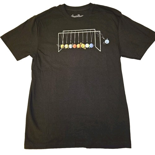 Threadless Men's M Black T-shirt Planet Art by Bernhard Trunkle - Science Fun | eBay