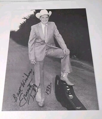 Ernest Tubb Autographed Photo 8 x 10 "Best Wishes" 1982 Signed -Carded ...
