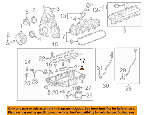 GM OEM 14-19 Corvette Engine Engine Parts-Oil Pan Rear Seal 12621086 | eBay