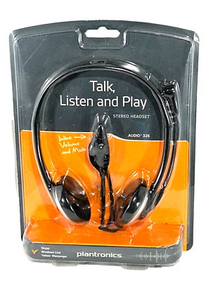 Plantronics Audio 326 Black Headband Headsets NEW in Box 17229129375| eBay