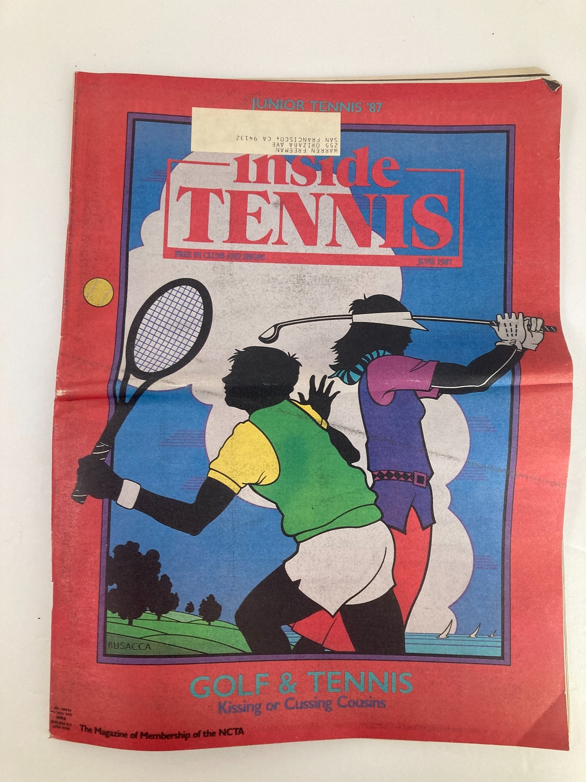 VTG Inside Tennis Magazine June 1987 Golf & Tennis Kissing or Cussing ...