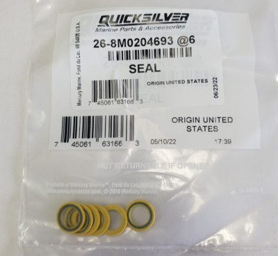 Mercruiser OEM Gear Case Oil Drain Plug Seal 8M0204693 830749 Gasket ...