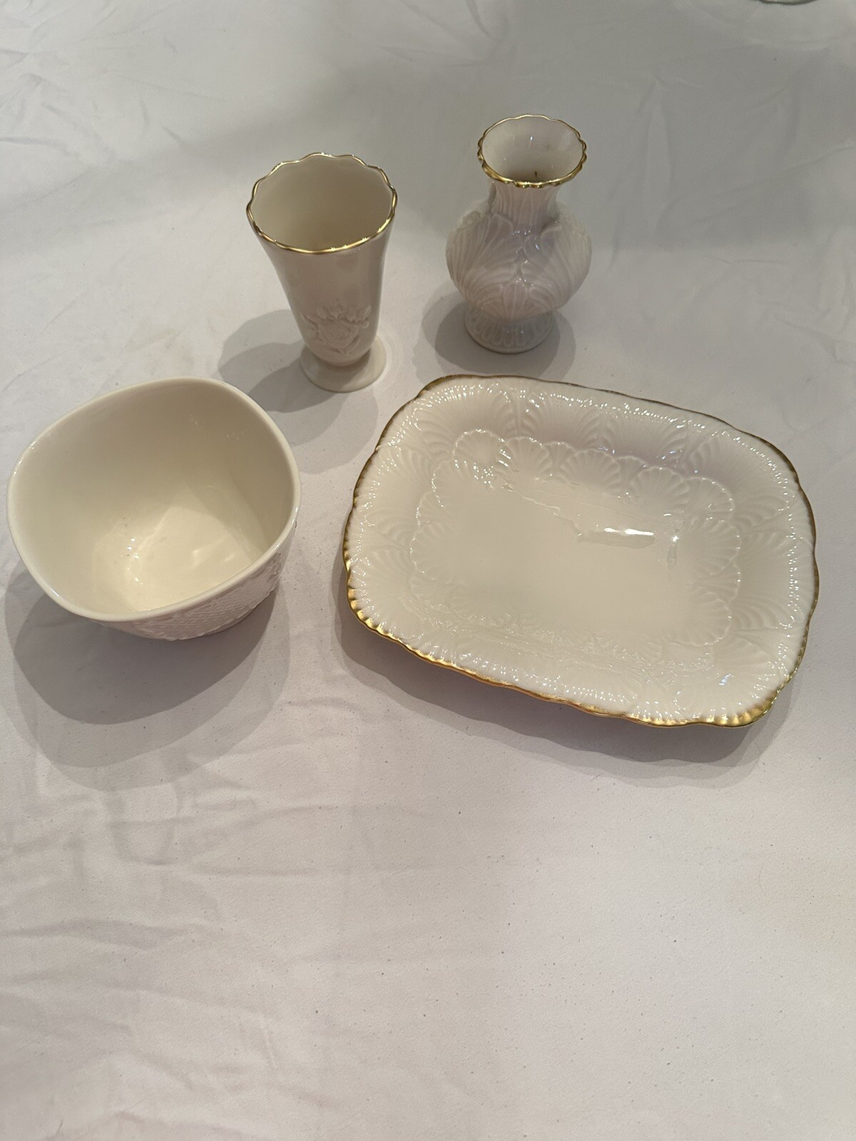 Lot of 4 Vintage Lenox Pieces - Gold Rimmed | eBay