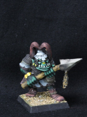 1990s Marauder Citadel GIANT BLACK ORC w spear MM27a Warhammer WHFB ...